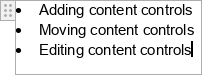 Insert content controls