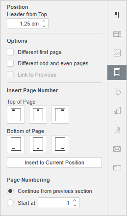 Insert headers and footers