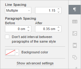 Set paragraph line spacing