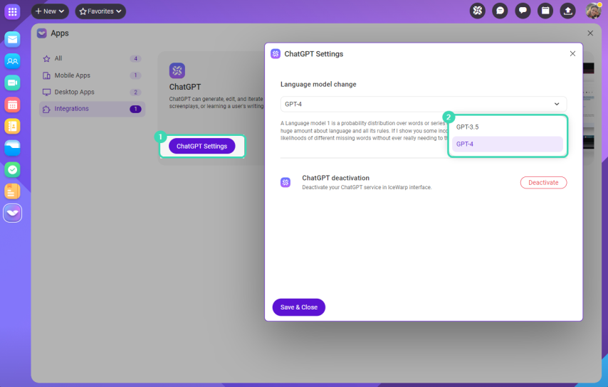 How to change language model