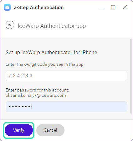 How to configure 2-step authentication