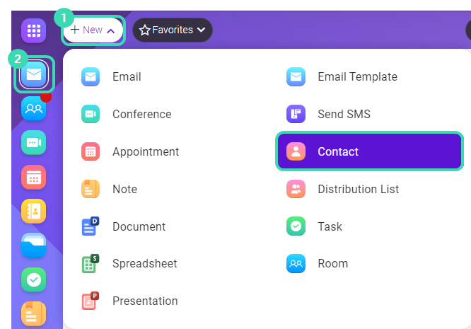 How to create new contact