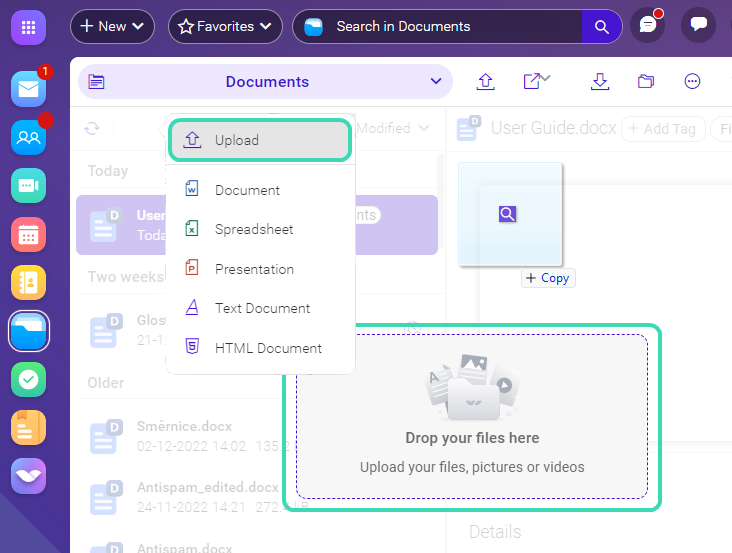 How to create a new document