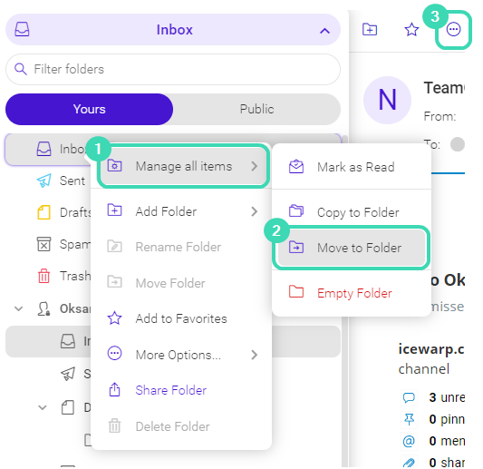 How to move folders