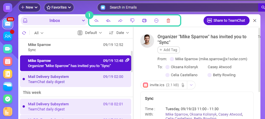How to reply to an email