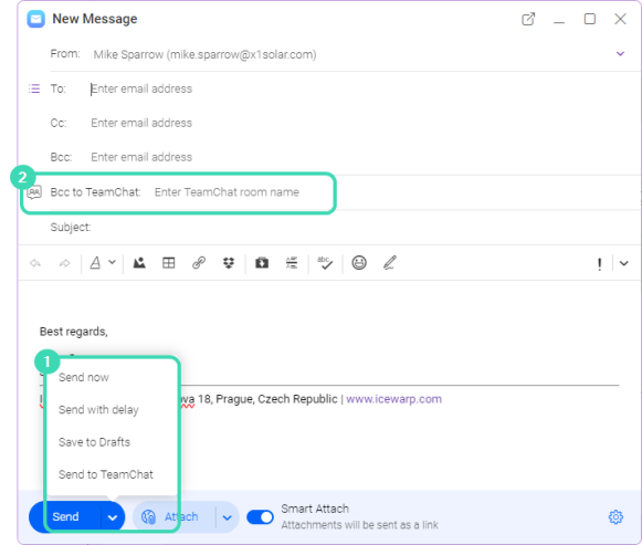 How to schedule sending of an email