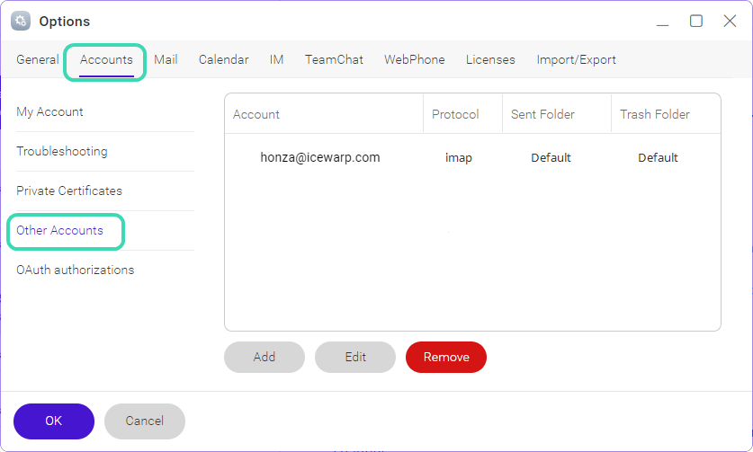 How to send an email from multiple accounts
